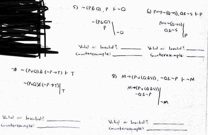 Truth Trees Complete the following twith trees and | Chegg.com
