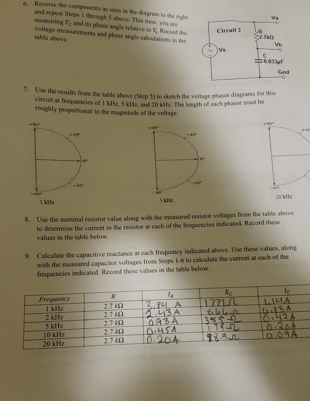Solved the oscilloscope to point Vb. Verify that both | Chegg.com