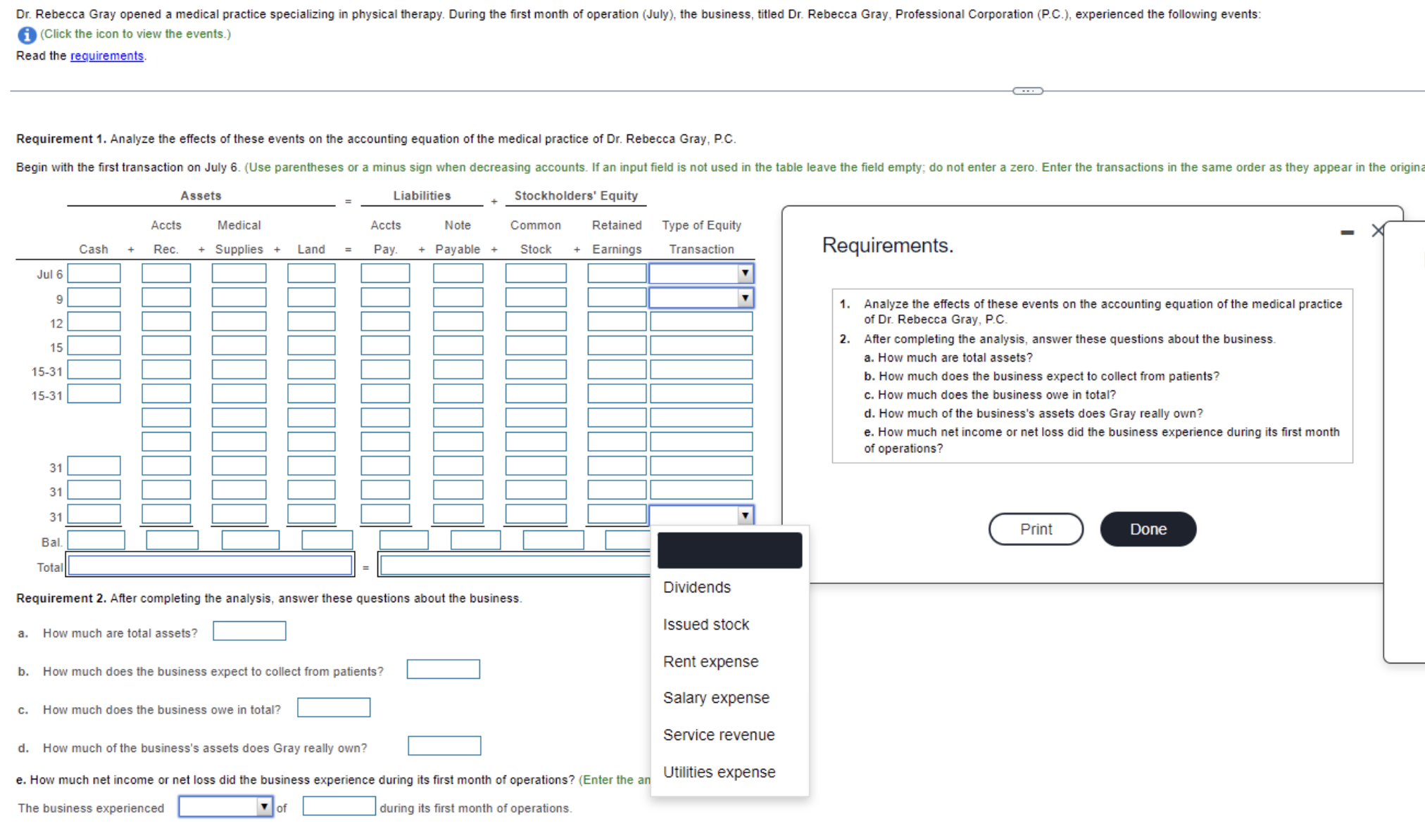 Solved 1. ﻿Fill out the chart 2. ﻿Answer questions | Chegg.com