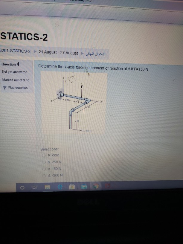 Solved -STATICS-2 5201-STATICS-2 21 August - 27 August | Chegg.com