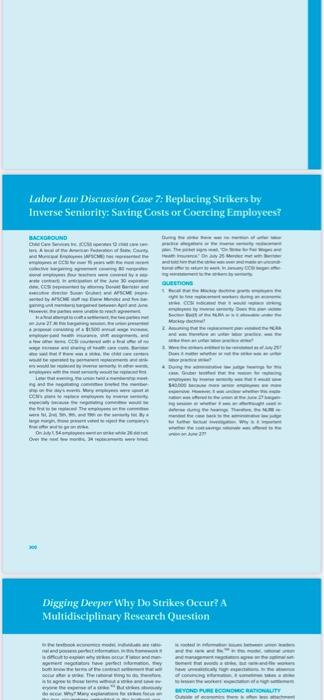 Solved Read Labor Law Case 7 at the end of Chapter 8 and | Chegg.com