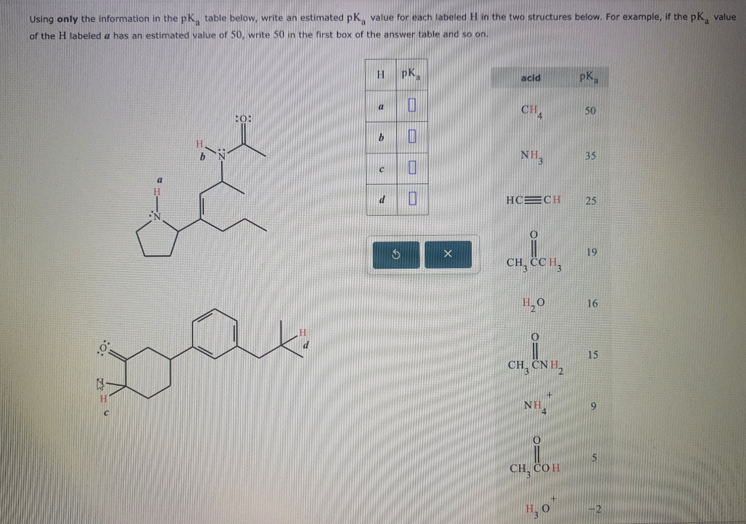Solved Using only the information in the pKa ﻿table below, | Chegg.com