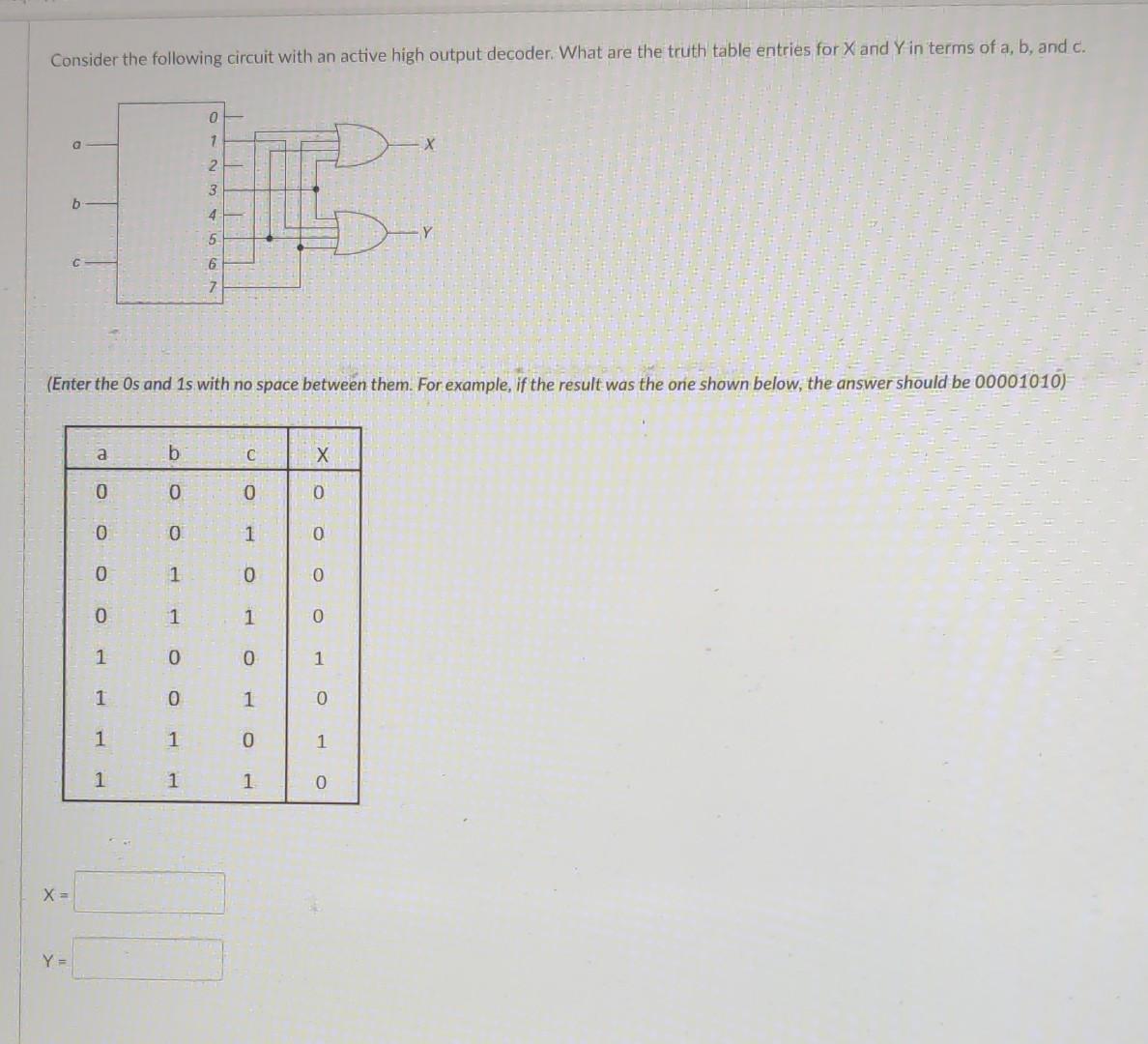 Solved Consider the following circuit with an active high | Chegg.com