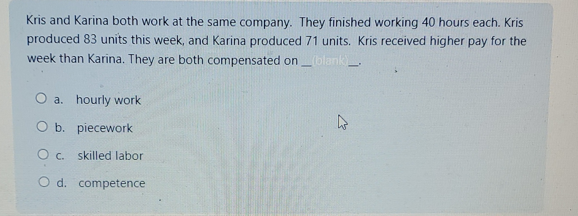 Solved Kris and Karina both work at the same company. They | Chegg.com