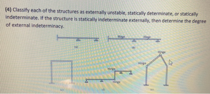 Solved (4) Classify each of the structures as externally | Chegg.com