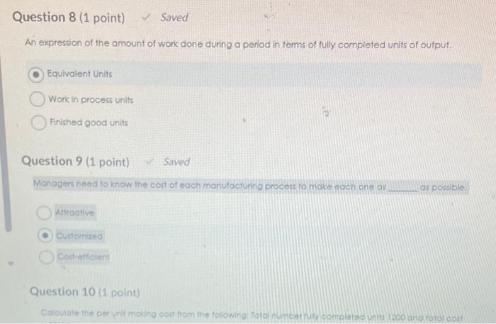 Solved Question 8 (1 point) Saved An expression of the | Chegg.com