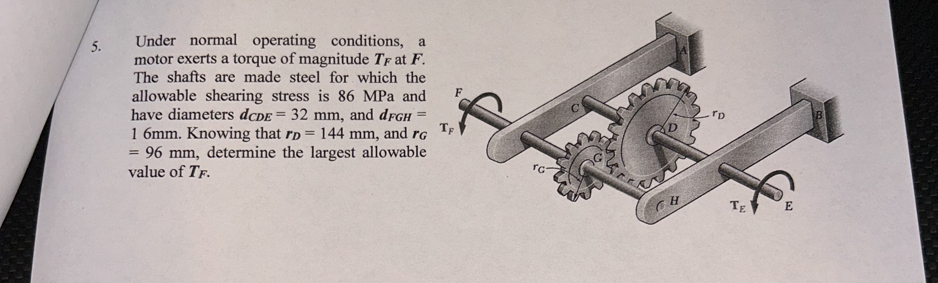 Solved Under normal operating conditions, a motor exerts a | Chegg.com
