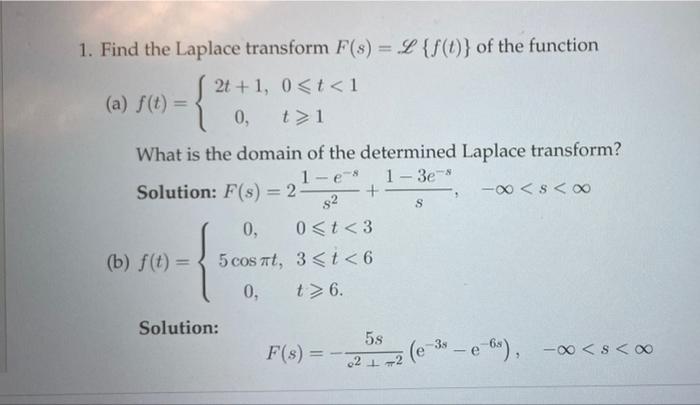 Solved differential equations, The solutions and domains to | Chegg.com