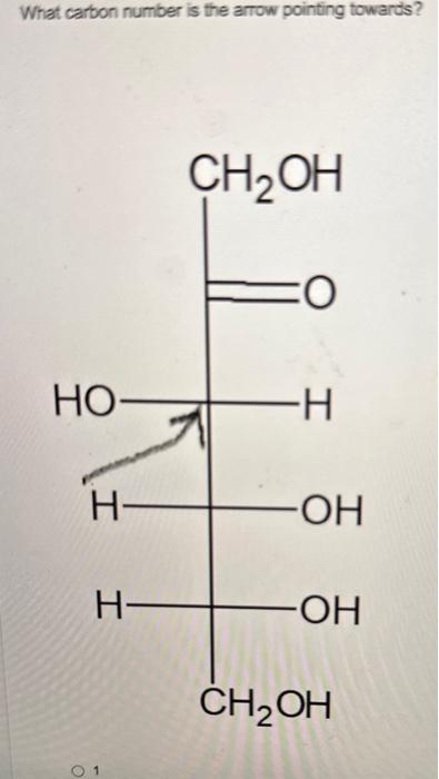 Solved What carbon number is the arrow pointing towards? | Chegg.com