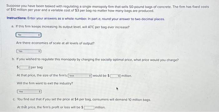 Solved Suppose you have been tasked with regulating a single | Chegg.com