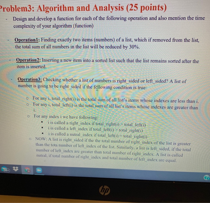 Solved Problem3 Algorithm And Analysis 25 Points Design 8659