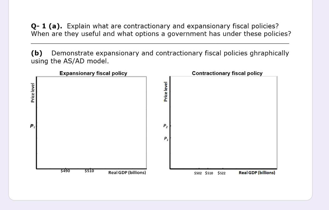 Solved Q-1 (a). Explain what are contractionary and | Chegg.com