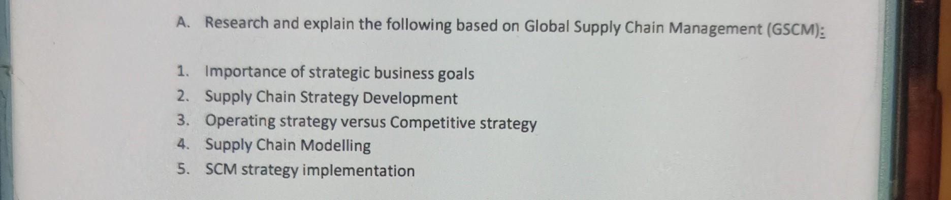 Solved A. Research and explain the following based on Global | Chegg.com