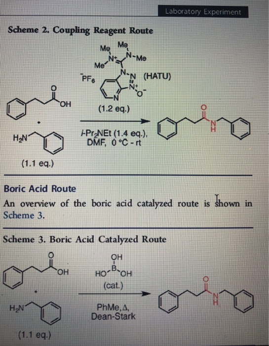 Solved Laboratory Experiment Scheme 2. Coupling Reagent | Chegg.com
