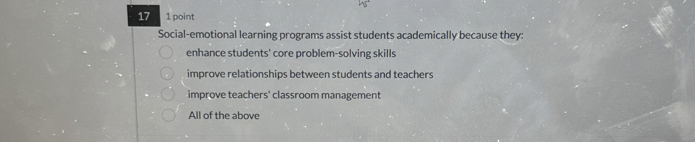 Solved 171 ﻿pointSocial-emotional learning programs assist | Chegg.com