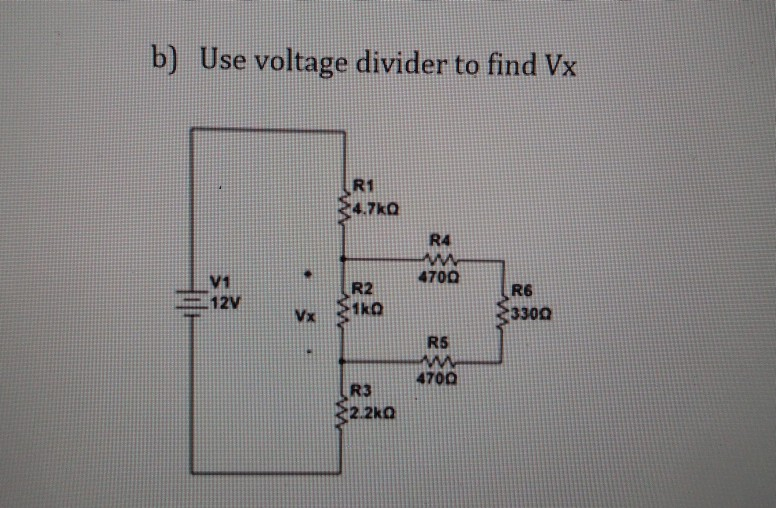 Solved 1. Voltage Divider a) Use voltage divider | Chegg.com