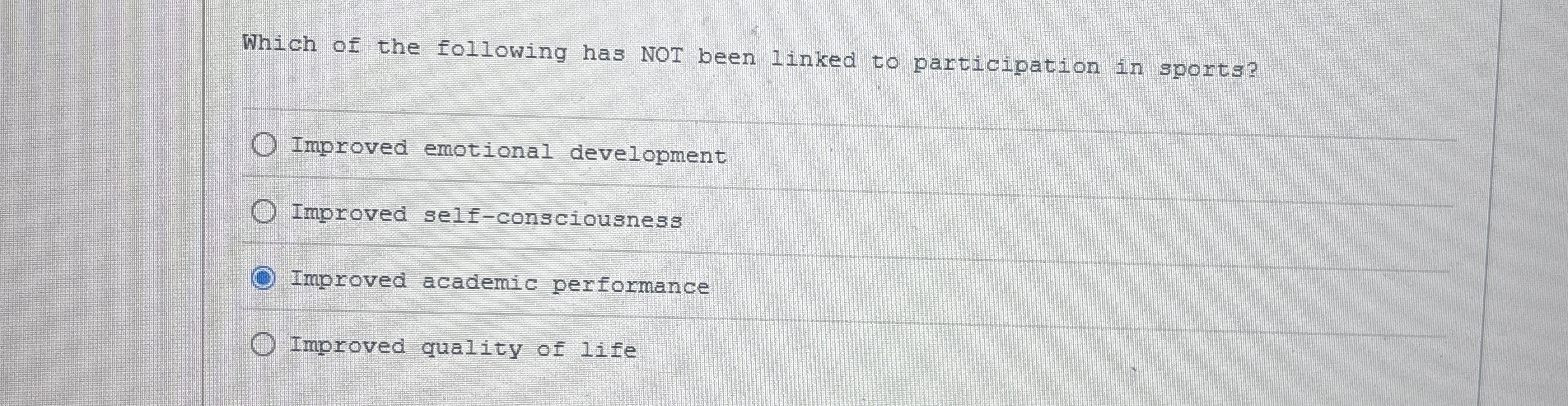 Solved Which of the following has NOT been linked to | Chegg.com