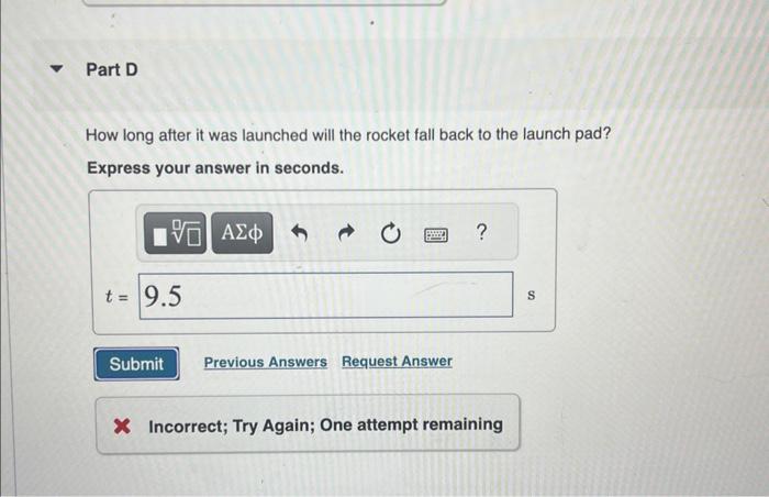 Solved A rocket blasts off vertically from rest on the | Chegg.com