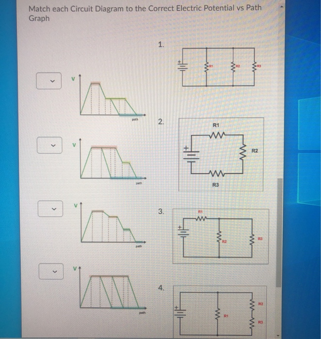 Solved Match each Circuit Diagram to the Correct Electric | Chegg.com