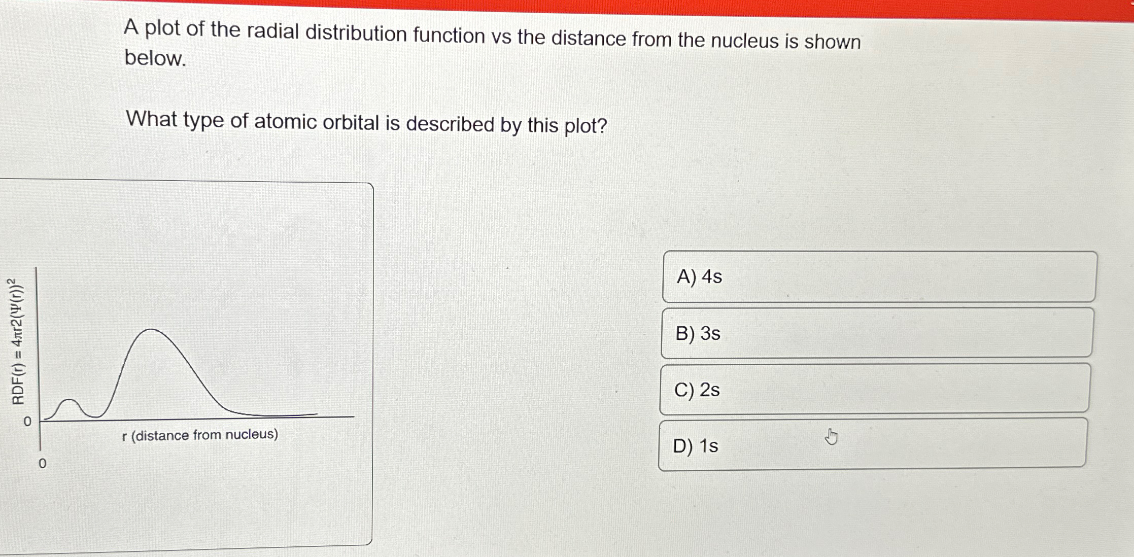 Solved A plot of the radial distribution function vs the | Chegg.com
