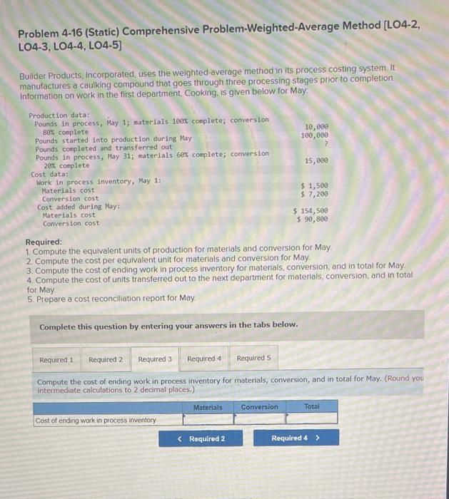 Solved Problem 4-16 (Static) Comprehensive | Chegg.com