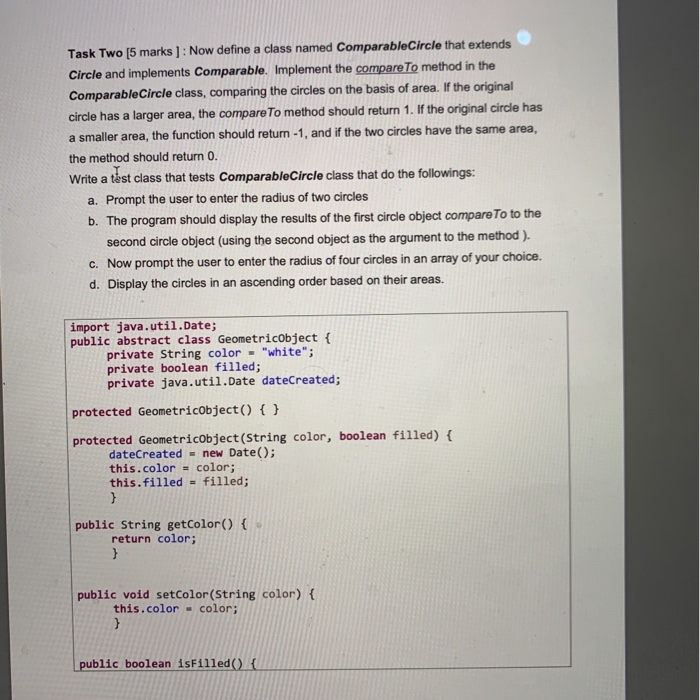 Solved Instructions: Design the classes named Triangle and | Chegg.com