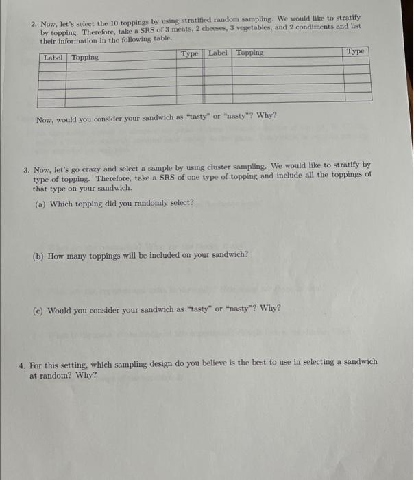 Solved 1.1 Activity 1: Sampling Objective: The objective of | Chegg.com