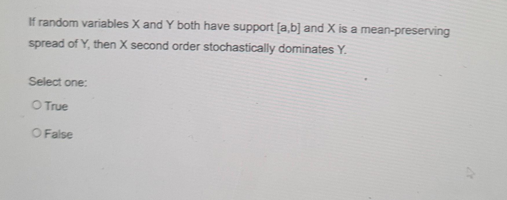 Solved If random variables X and Y both have support [a,b] | Chegg.com