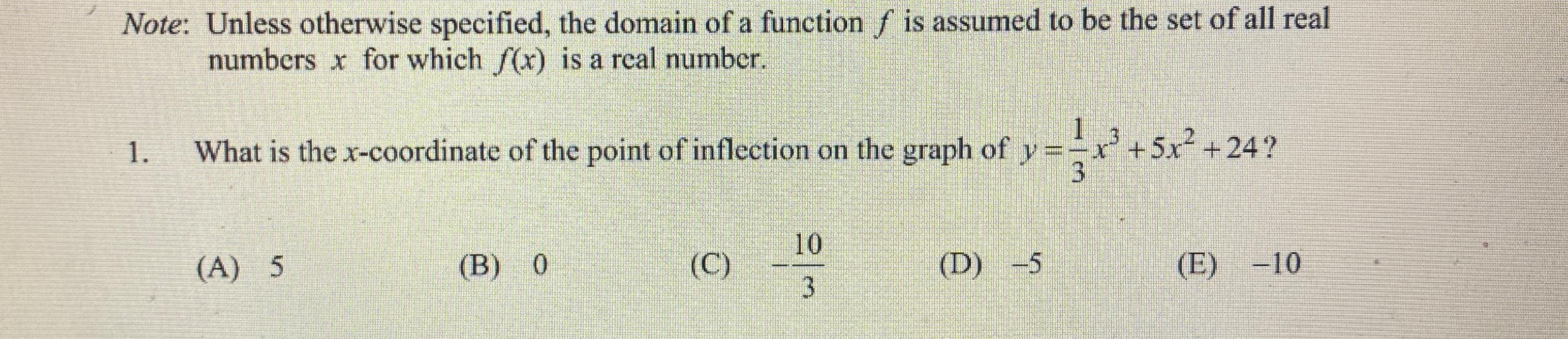 Solved Note: Unless otherwise specified, the domain of a | Chegg.com