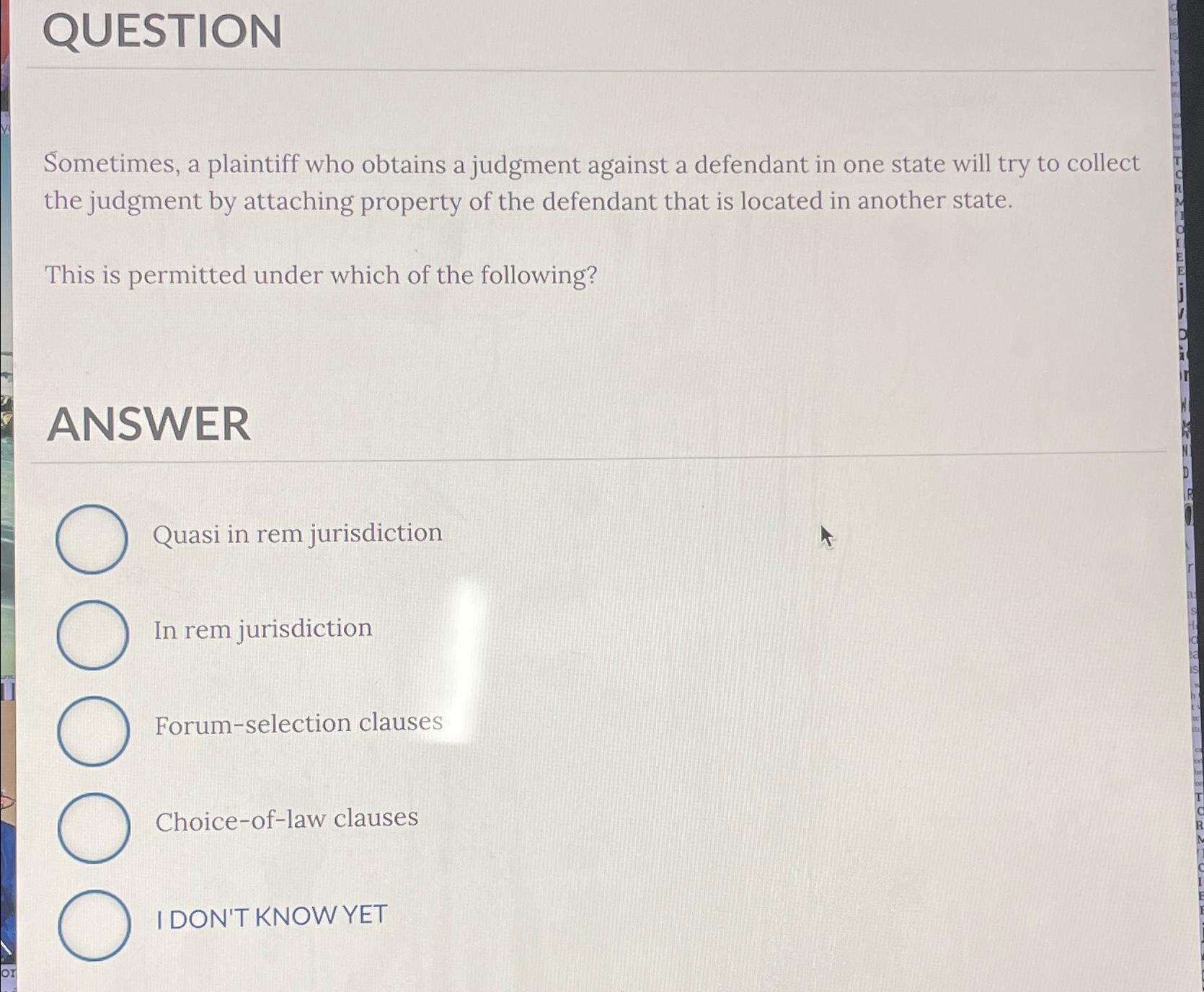 Solved QUESTIONSometimes, a plaintiff who obtains a judgment | Chegg.com