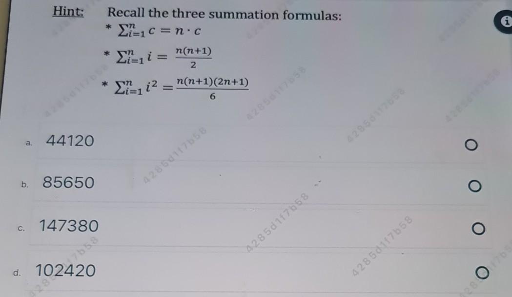 Solved Computing Sums using summation rules Use the | Chegg.com