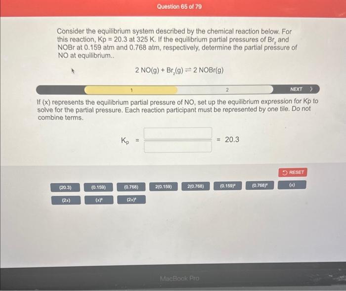 Solved Consider the equilibrium system described by the | Chegg.com