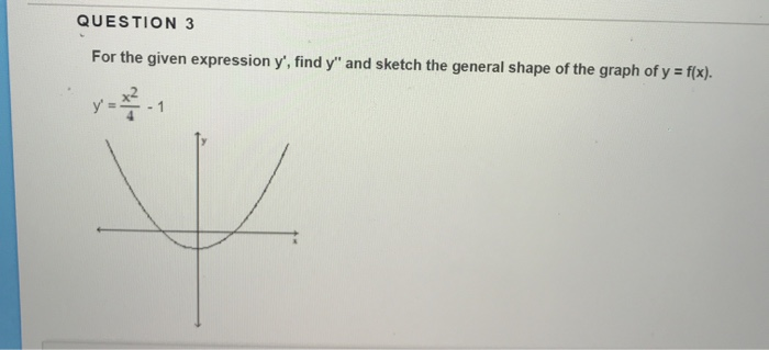 Solved QUESTION 3 For the given expression y', find y" and | Chegg.com