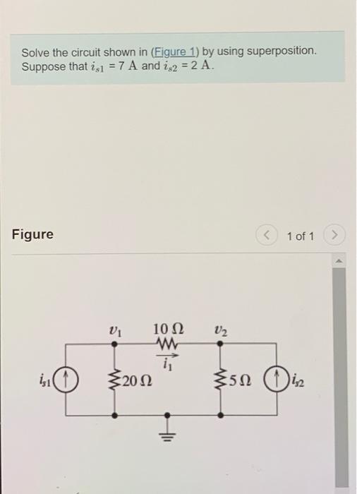 Solved Solve the circuit shown in (Figure 1) by using | Chegg.com