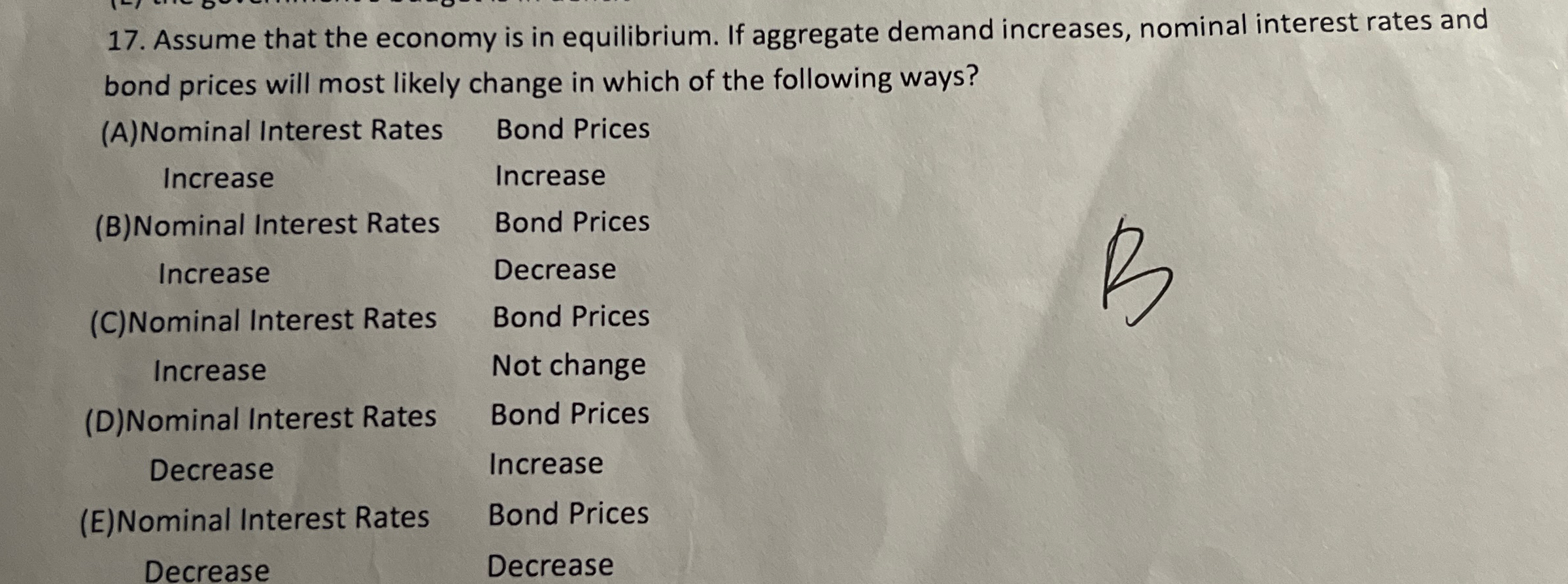 Solved Assume that the economy is in equilibrium. If | Chegg.com