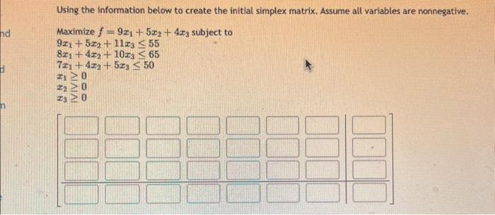 Solved Using the information below to create the initial | Chegg.com