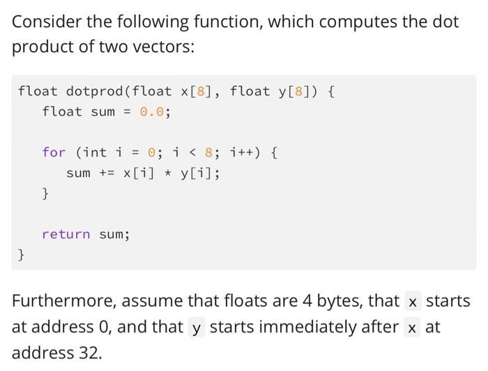 Solved Consider the following function, which computes the | Chegg.com