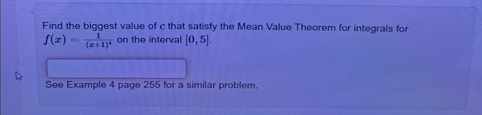 Solved Find the biggest value of c ﻿that satisfy the Mean | Chegg.com