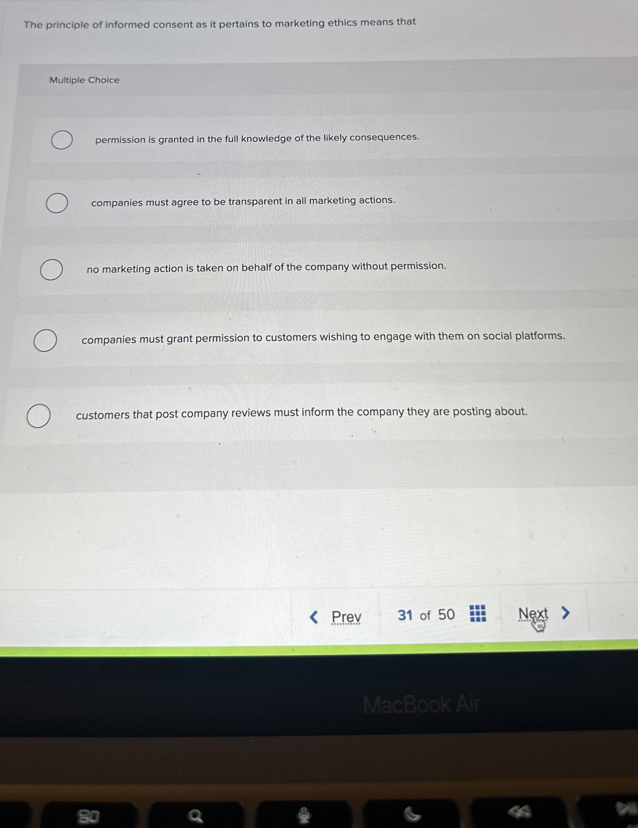 Solved The principle of informed consent as it pertains to | Chegg.com
