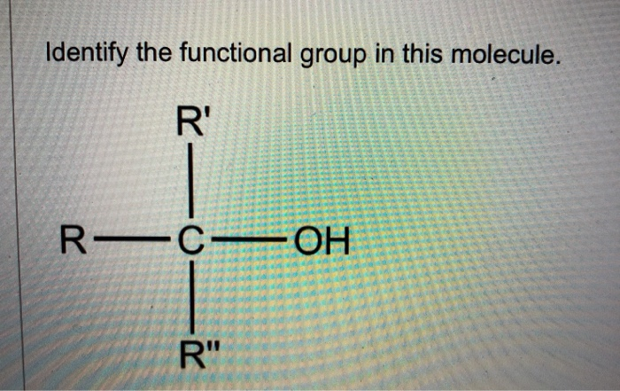 Solved Identify the functional group in this molecule. R' | Chegg.com
