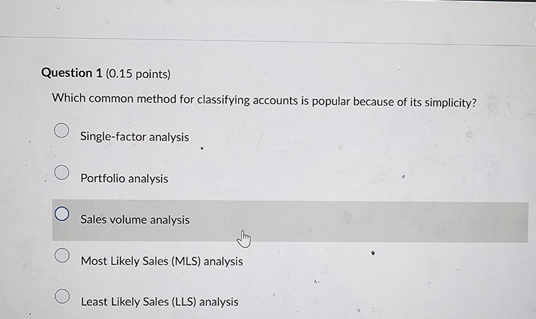Solved Question 1 (0.15 ﻿points)Which common method for | Chegg.com