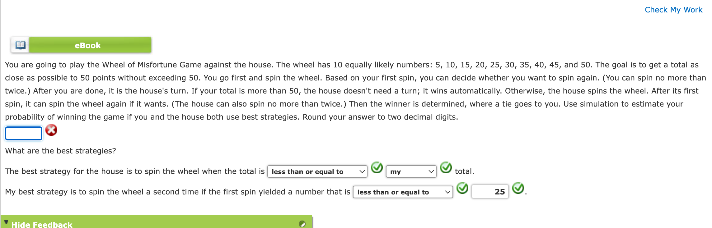 Solved You are going to play the Wheel of Misfortune Game | Chegg.com