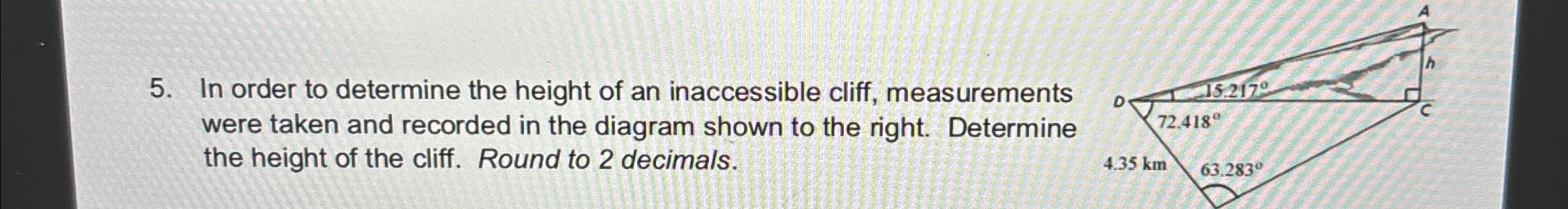 Solved In order to determine the height of an inaccessible | Chegg.com