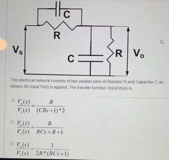 Solved Nc RV. The electrical network consists of two | Chegg.com