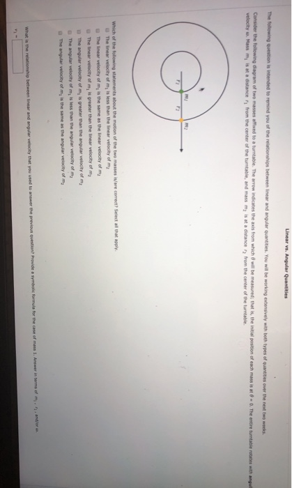 Solved Angular Quantities Overview This Question Will Review 
