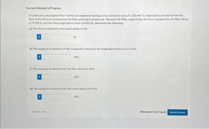 Solved A continuous and aligned fiber-reinforced composite | Chegg.com