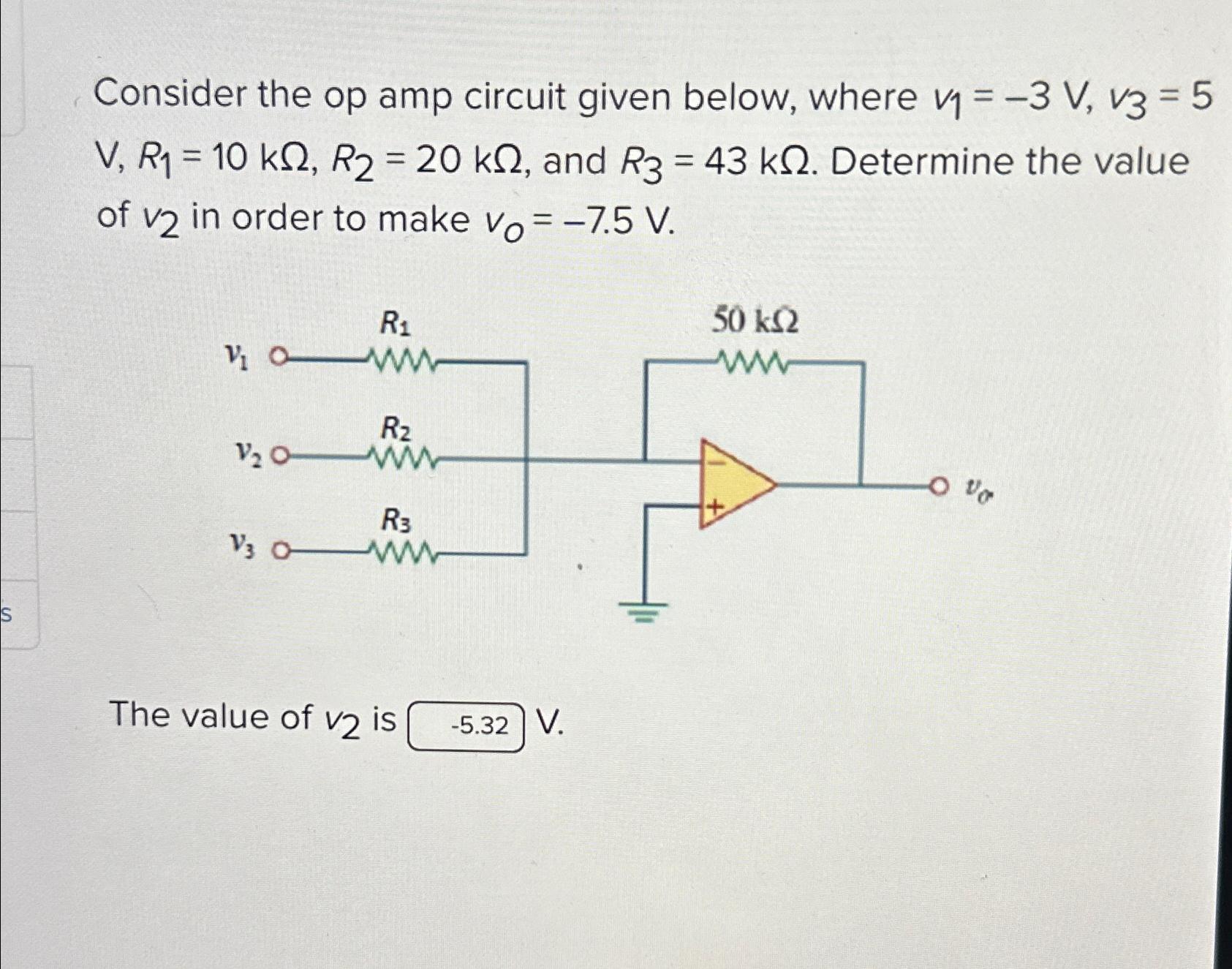 Solved Consider the op amp circuit given below, where | Chegg.com