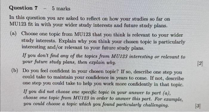 Solved Question 7 - 5 marks In this question you are asked | Chegg.com Solved Question 7 - 5 marks In this question you are asked | Chegg.com