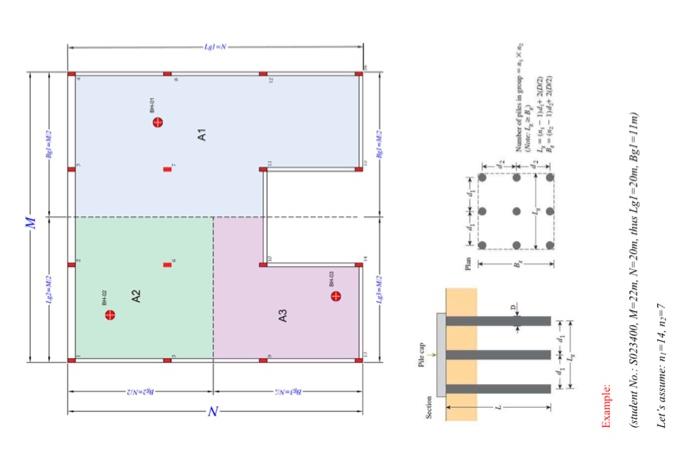 First, define geometry and pile dimensions: according | Chegg.com