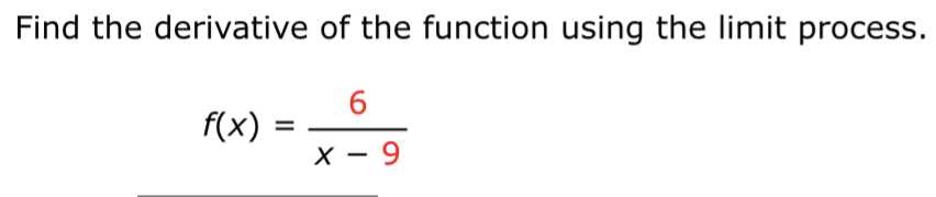 Solved Find the derivative of the function using the limit | Chegg.com